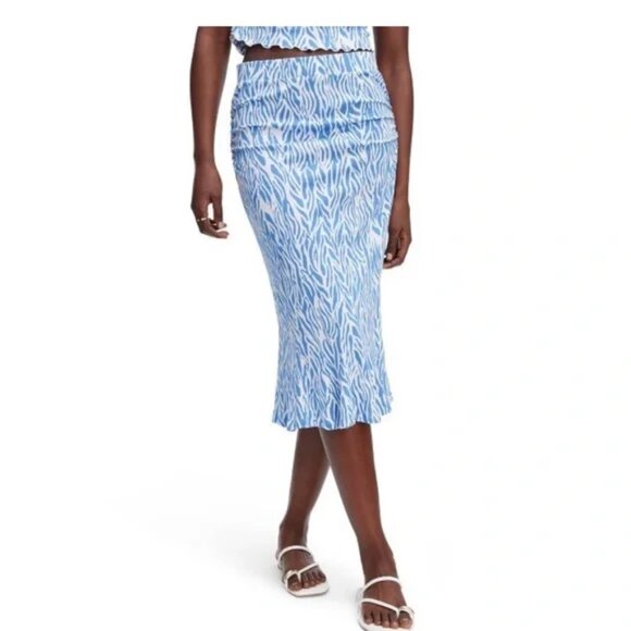DVF FOR TARGET | Skirts | Nwt Womens Aline Sea Twig Blue Skirt Dvf For ...